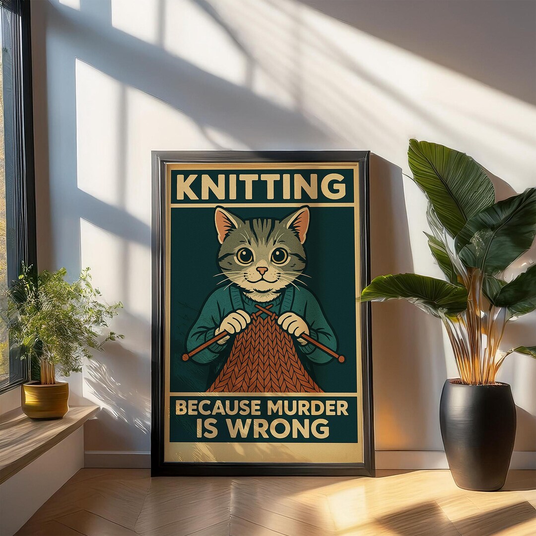 Knitting Jokes - Knitting Memes Poster to Use as Craft Room Decor ...