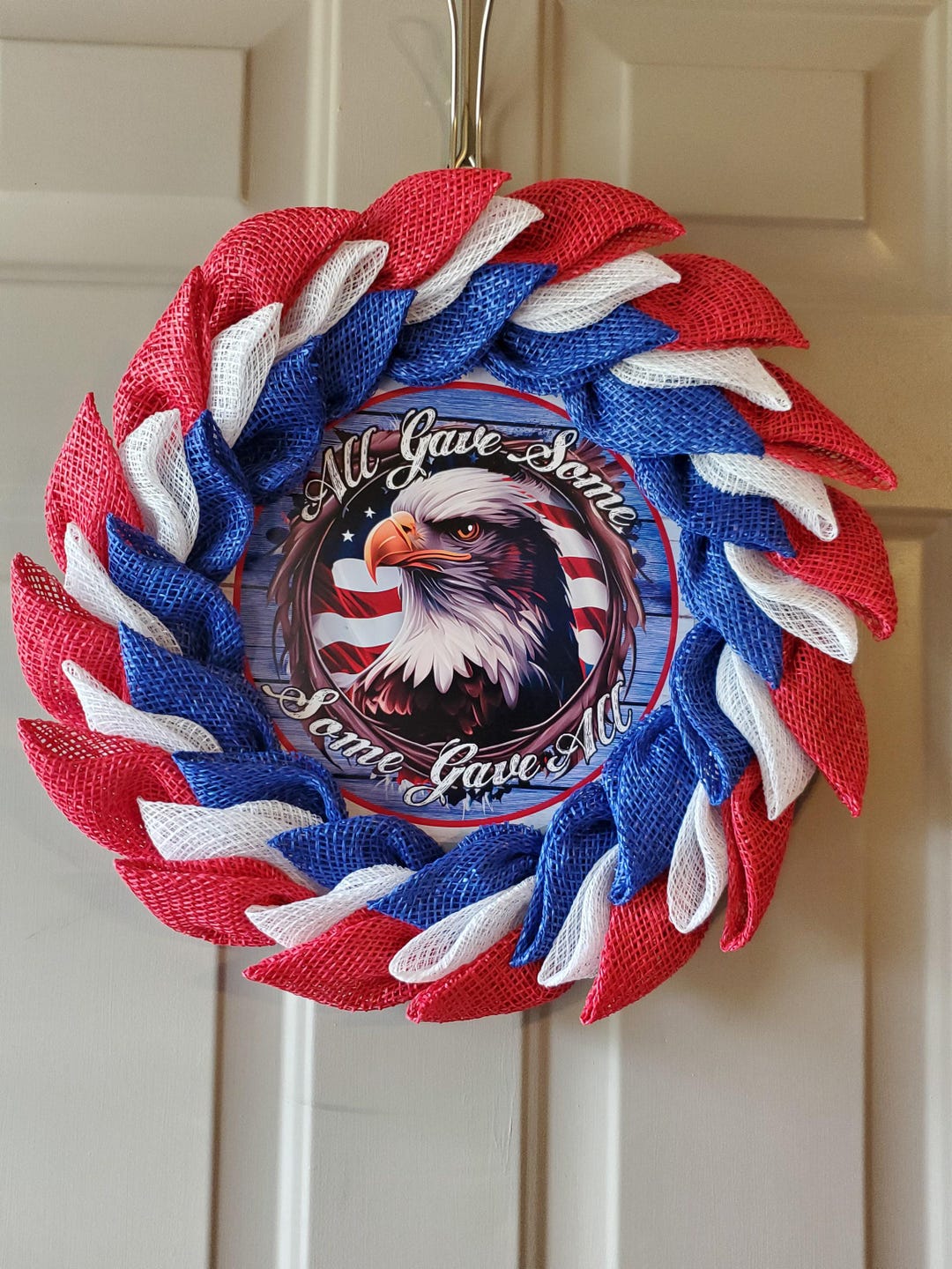 Patriotic Wreath, Independence Day, Memorial Day, Door Decor, America ...