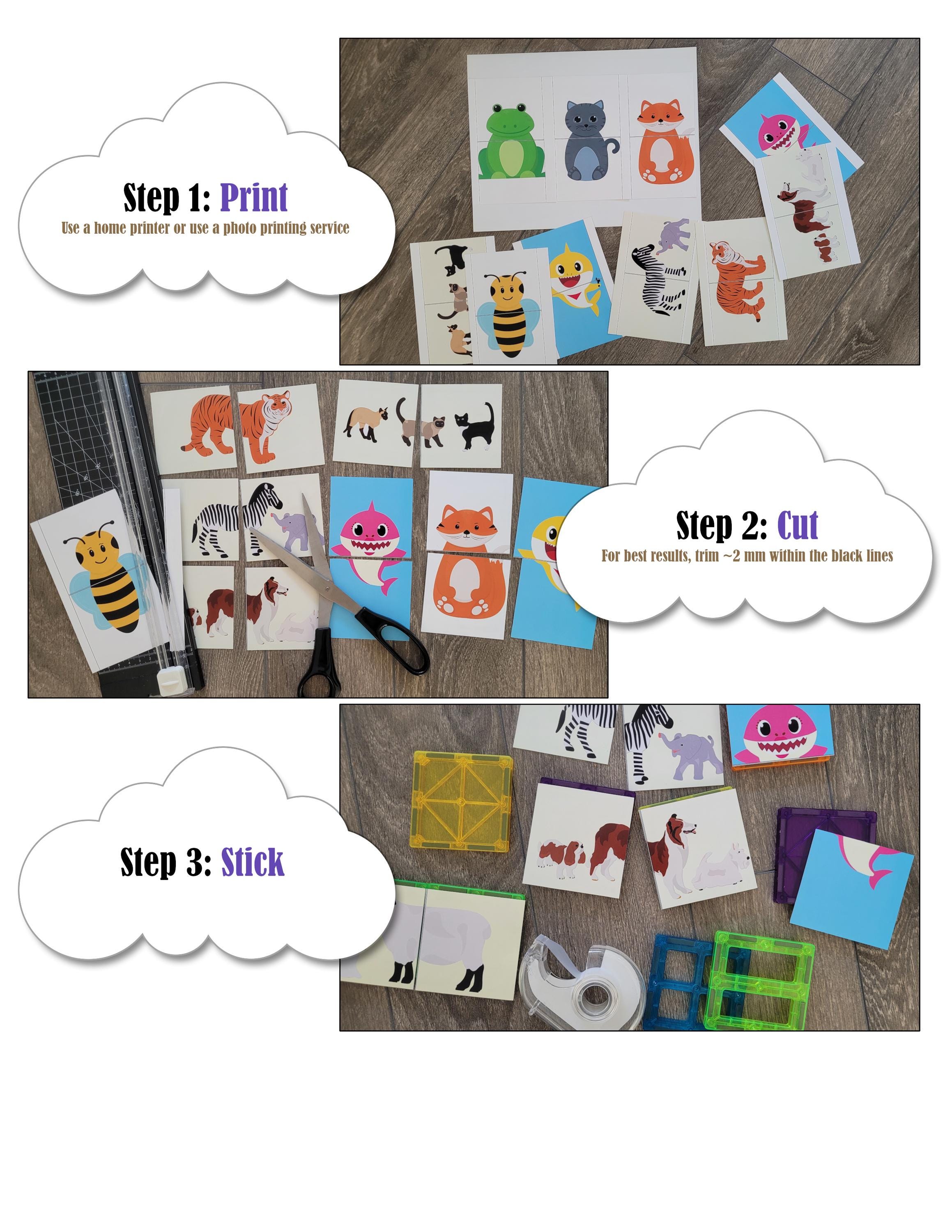 Magnetic Tile Topper Printables for Learning How to Count Set of 9 ...