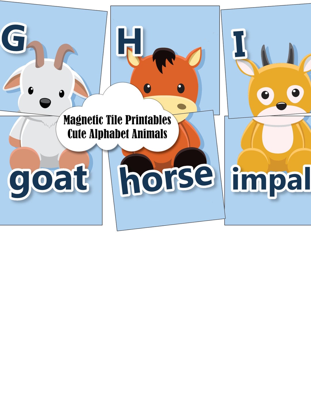 Magnetic Tile Topper Printables for Matching Heads to Tails and ...