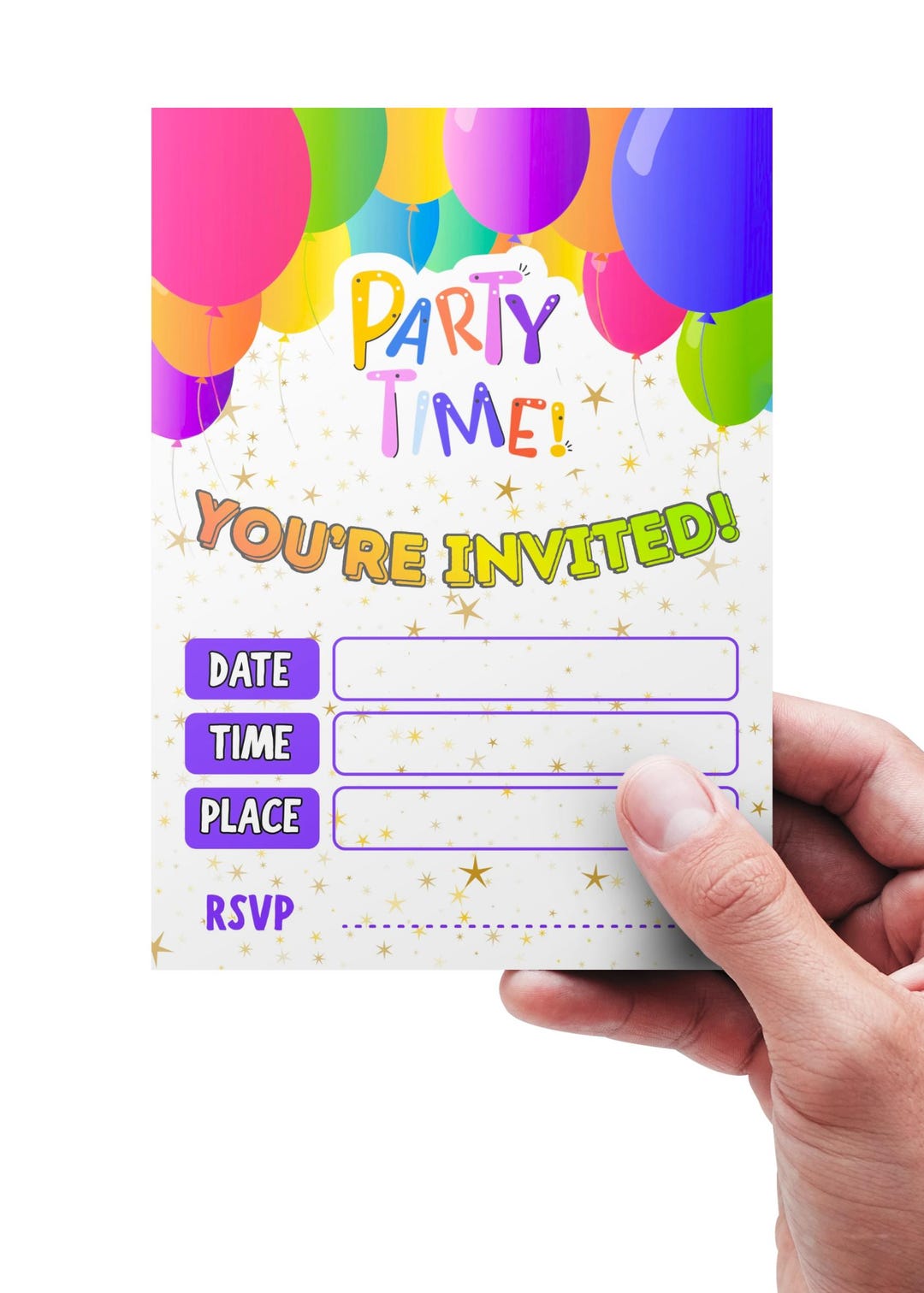 Fill in Birthday Invitation for Kids — Printable Party Invite - Etsy