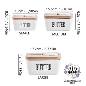 Cute Ceramic Butter Container With Knife, Butter Tin, Rectangular ...