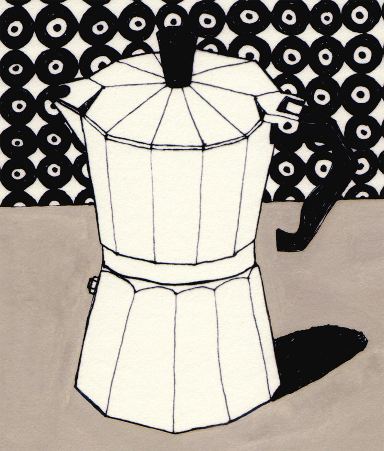 Coffee Pot With Wallpaper (limited Edition Print) - Etsy