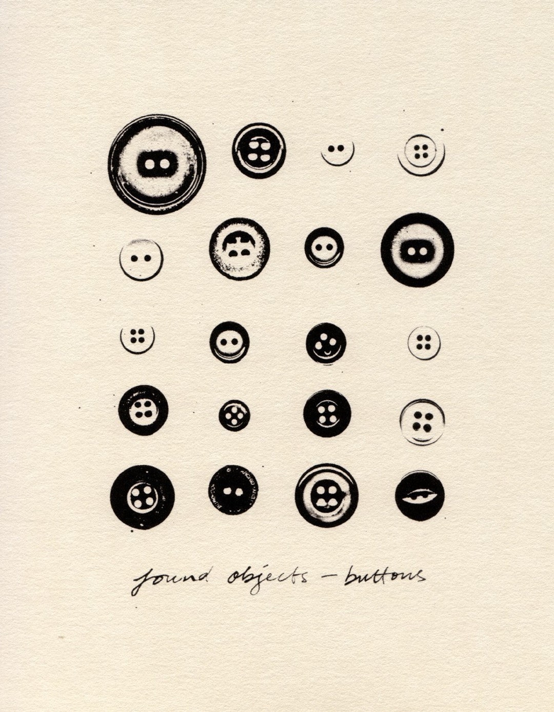Found Objects - Buttons (limited Edition Print) - Etsy
