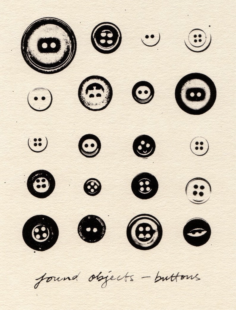Found Objects - Buttons (limited Edition Print) - Etsy