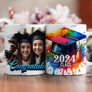 Graduation 2024 Mug Png Photo Mug Wrap Graduate Personalized Photo Mug ...
