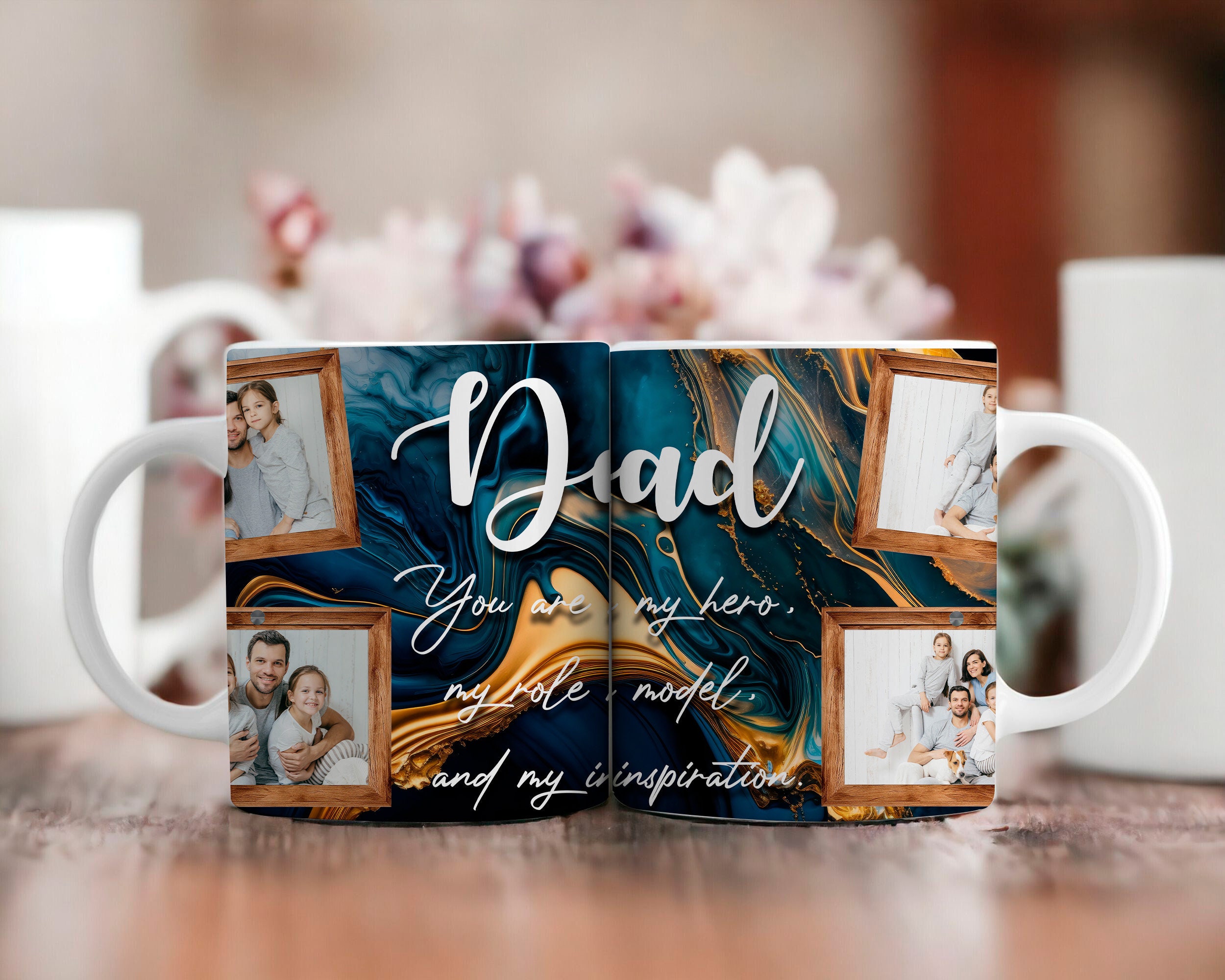 Elegant Dad Mug PNG for Sublimation,dad You Are My Hero Mug Design ...