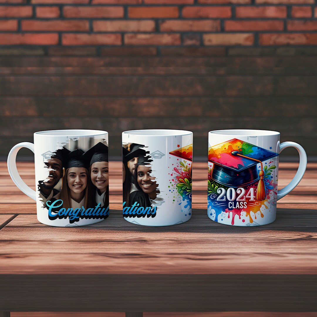 Graduation 2024 Mug Png Photo Mug Wrap Graduate Personalized Photo Mug ...