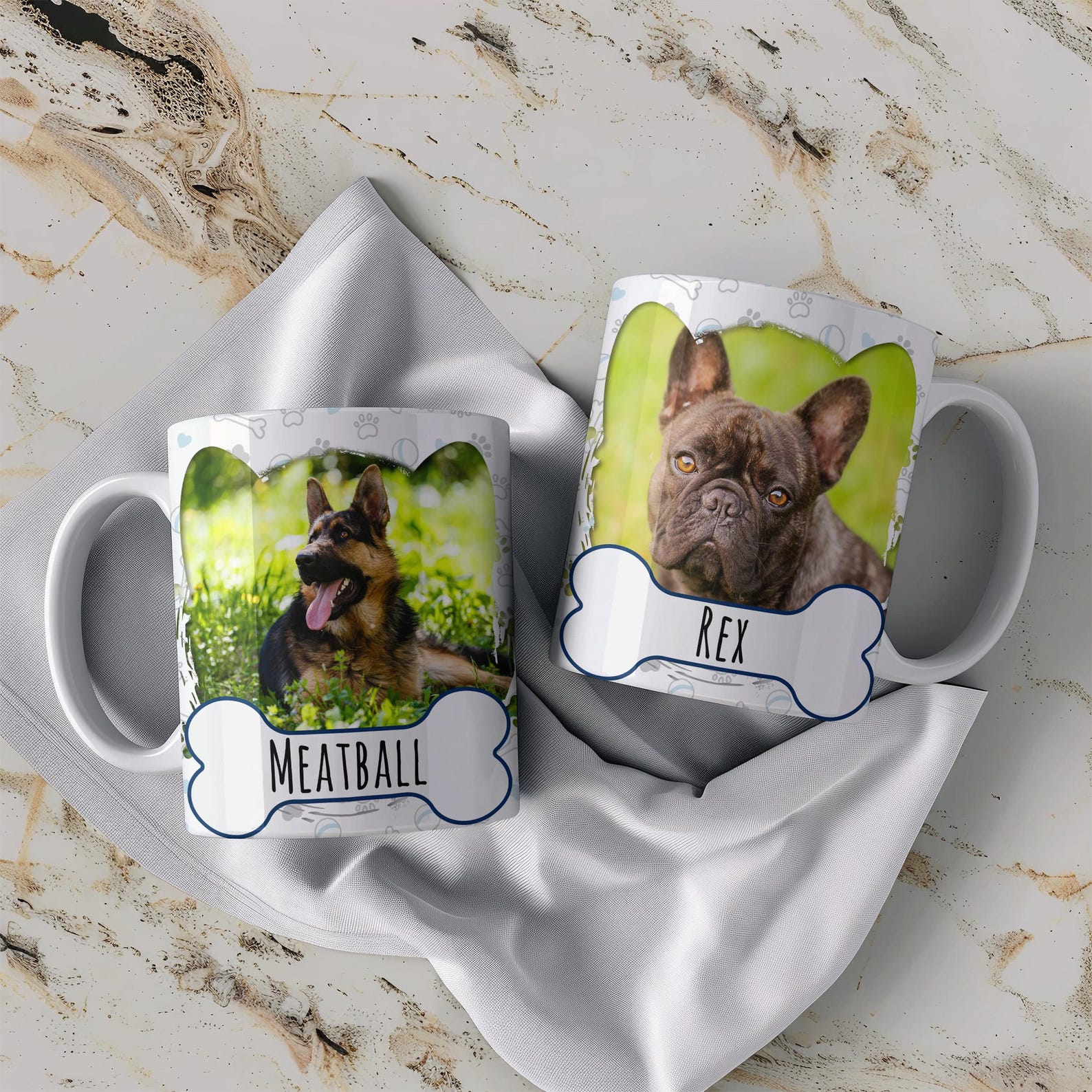 Dog Photo Mug Wrap Png Photo Mug Collage Sublimation Template Mug Wrap ...