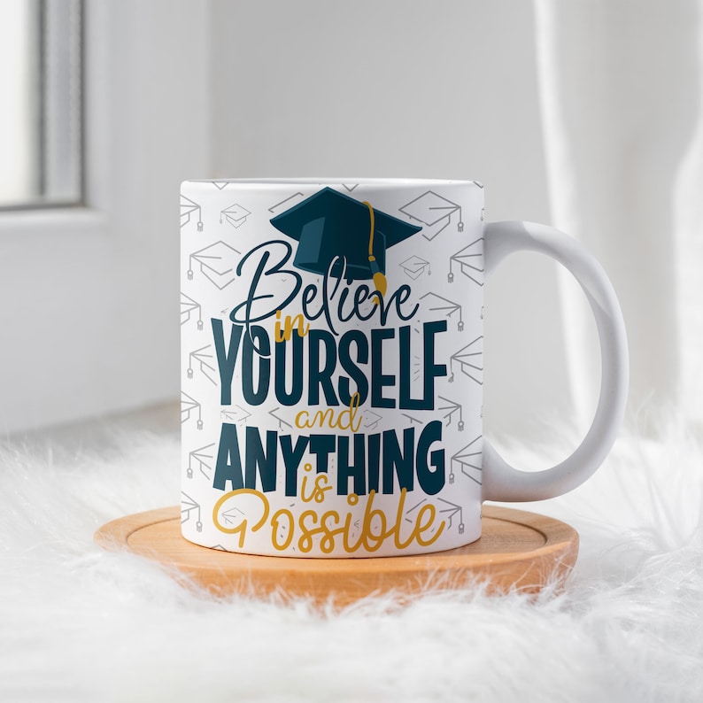 Graduation Personalized Photo Mug Wrap Motivational Mug Templates for ...