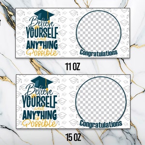 Graduation Personalized Photo Mug Wrap Motivational Mug Templates for ...
