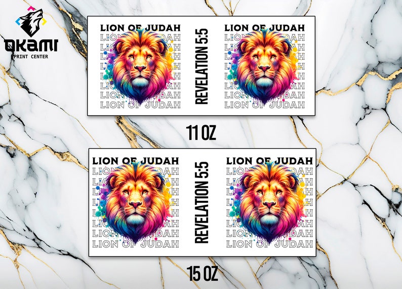 Lion of Judah Mug Wrap, Christian Sublimation Designs, Christian Mug ...