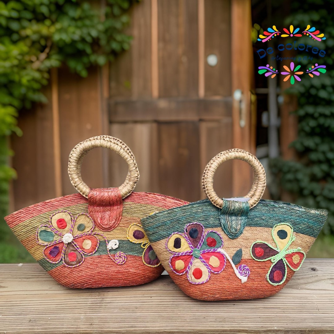 Vintage Mexican Straw Purses - Etsy