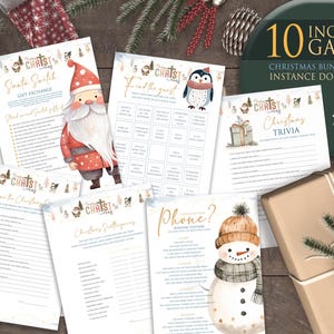 Printable Christmas Games Bundle ,10 Fun Holiday Games, Christmas Games ...