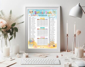 Editable Summer Calendar Poster Printables Summer Fun Bucket List ...