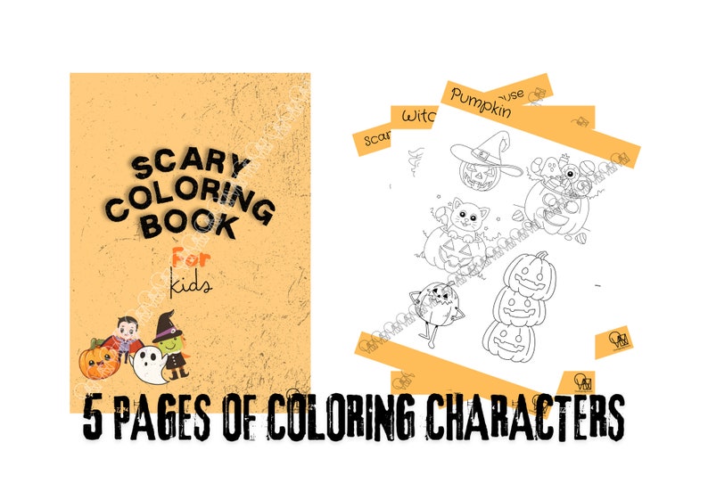 Scary Coloring Book - Etsy