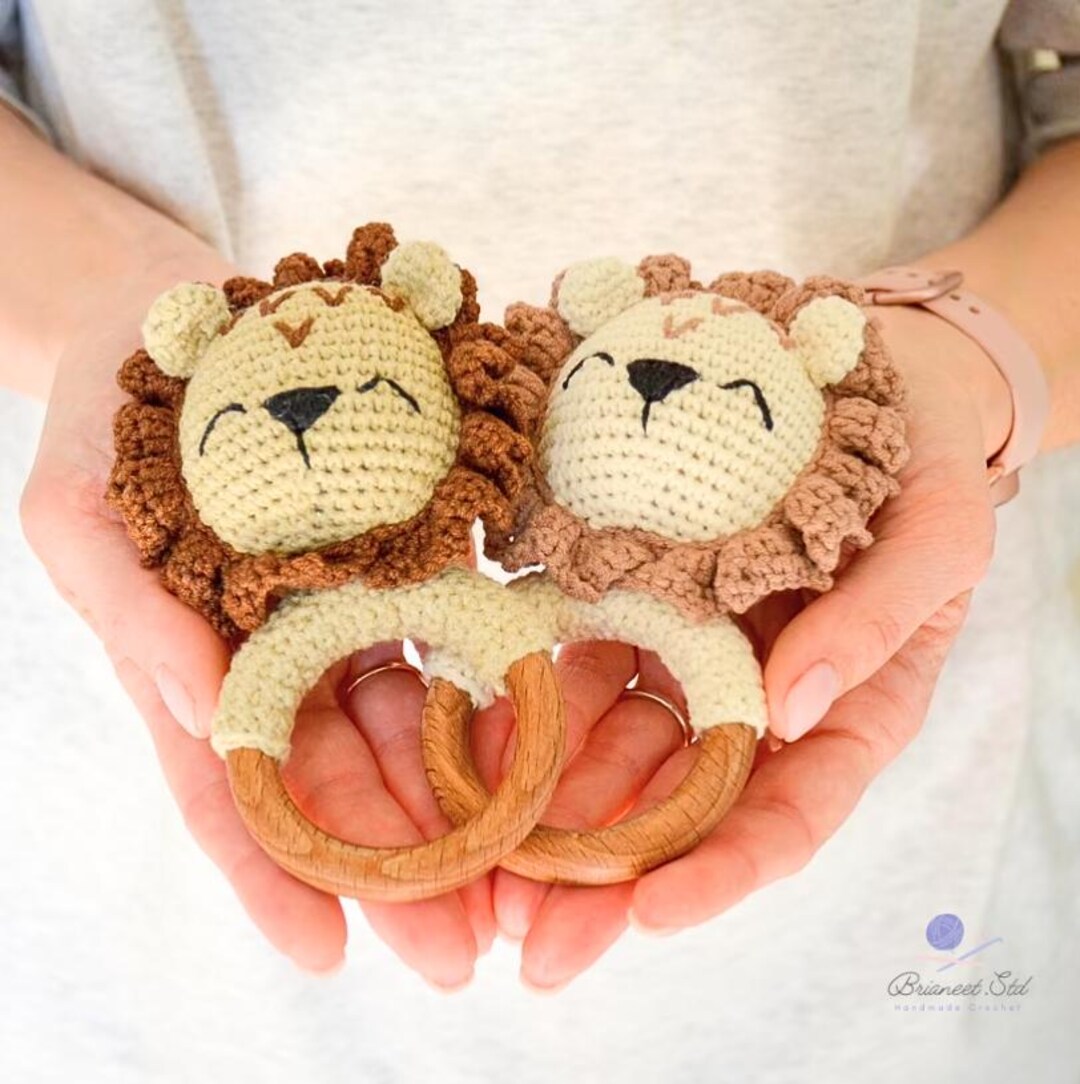 Crochet Lion Baby Rattle PDF English Pattern, Amigurumi Lion Crochet ...