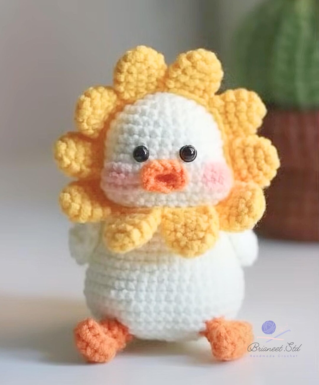 Crochet Pattern - Daisy Duck Flower, Chubby Duck, Ducky Plushie, Soft ...
