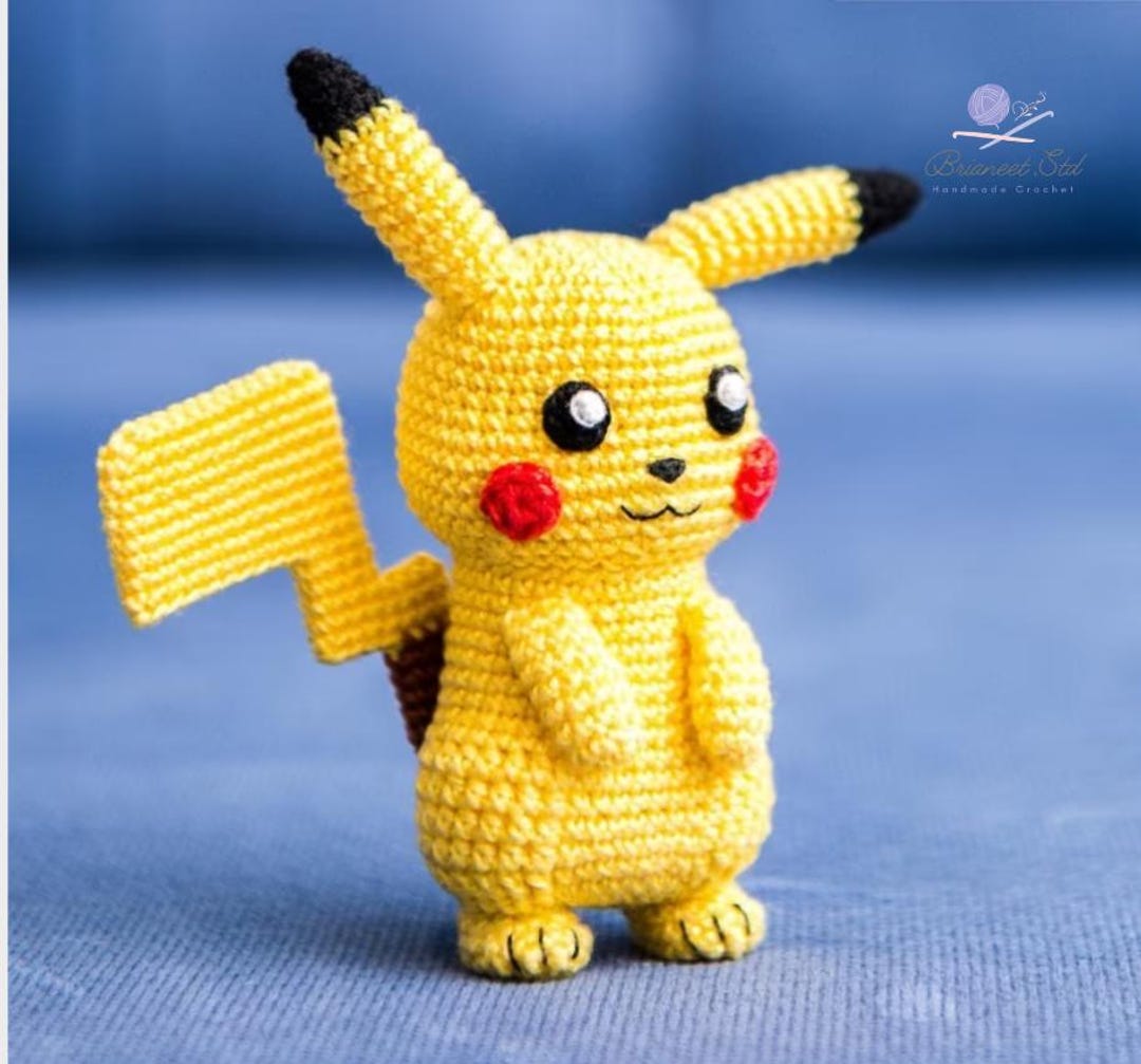 Crochet Pattern Yellow Pika Pika, Amigurumi Plush Toy for Kid Tutorial ...