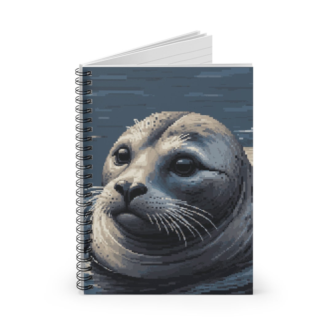 Spiral Notebook: Harbor Seal Notebook, Harbor Seal Journal, Custom ...