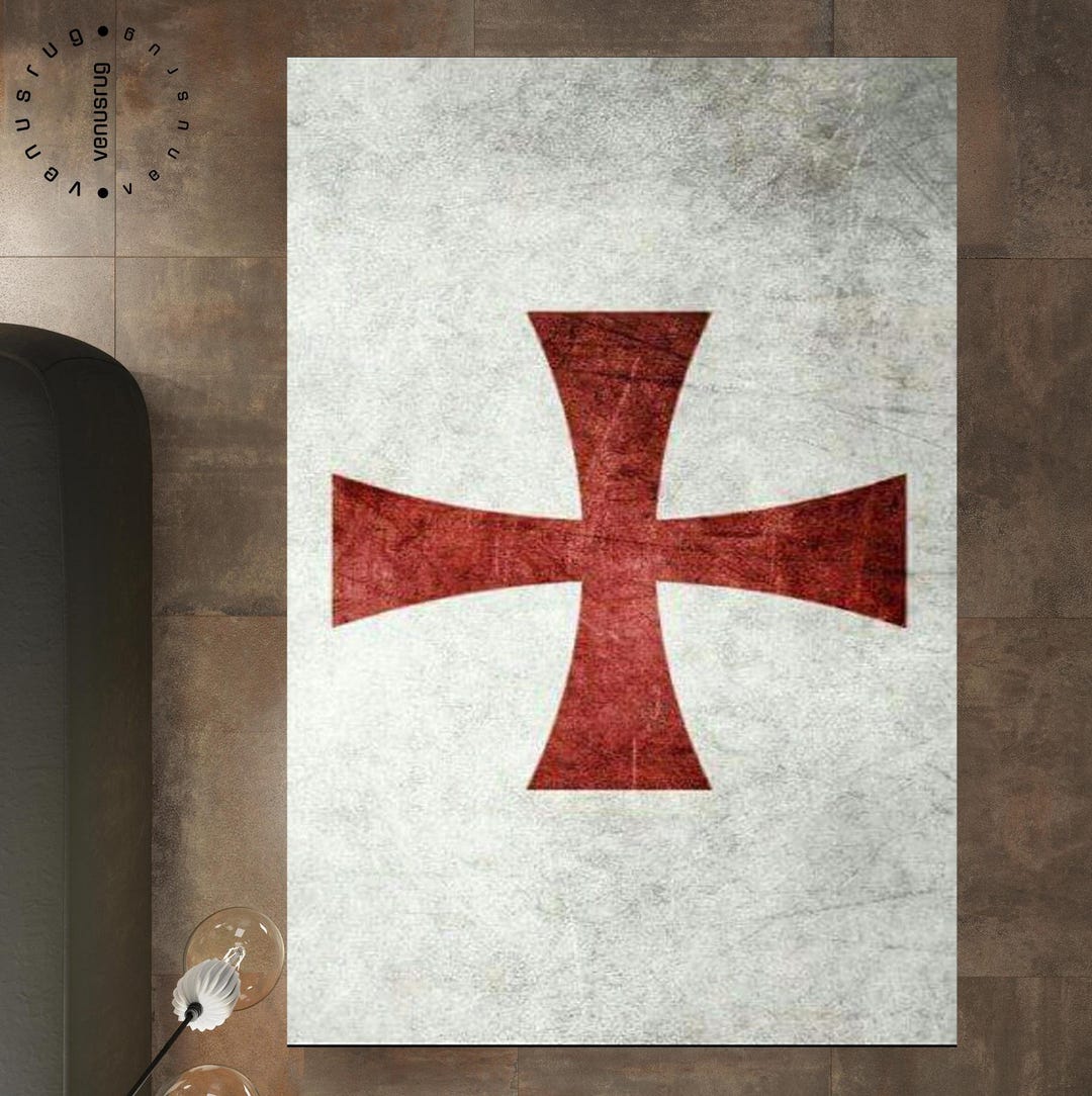 Templar Cross Rug,knights Templar Rug,red Cross Rug,christian Cross Rug ...