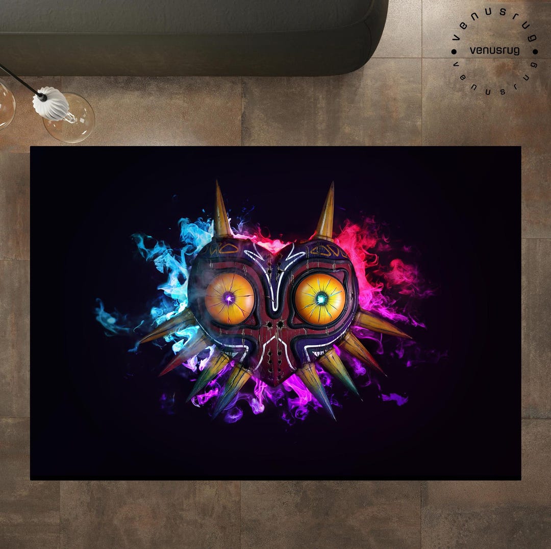 The Legend of Zelda Majora's Mask Area Rug, Gaming Rug, Video Game Rug ...