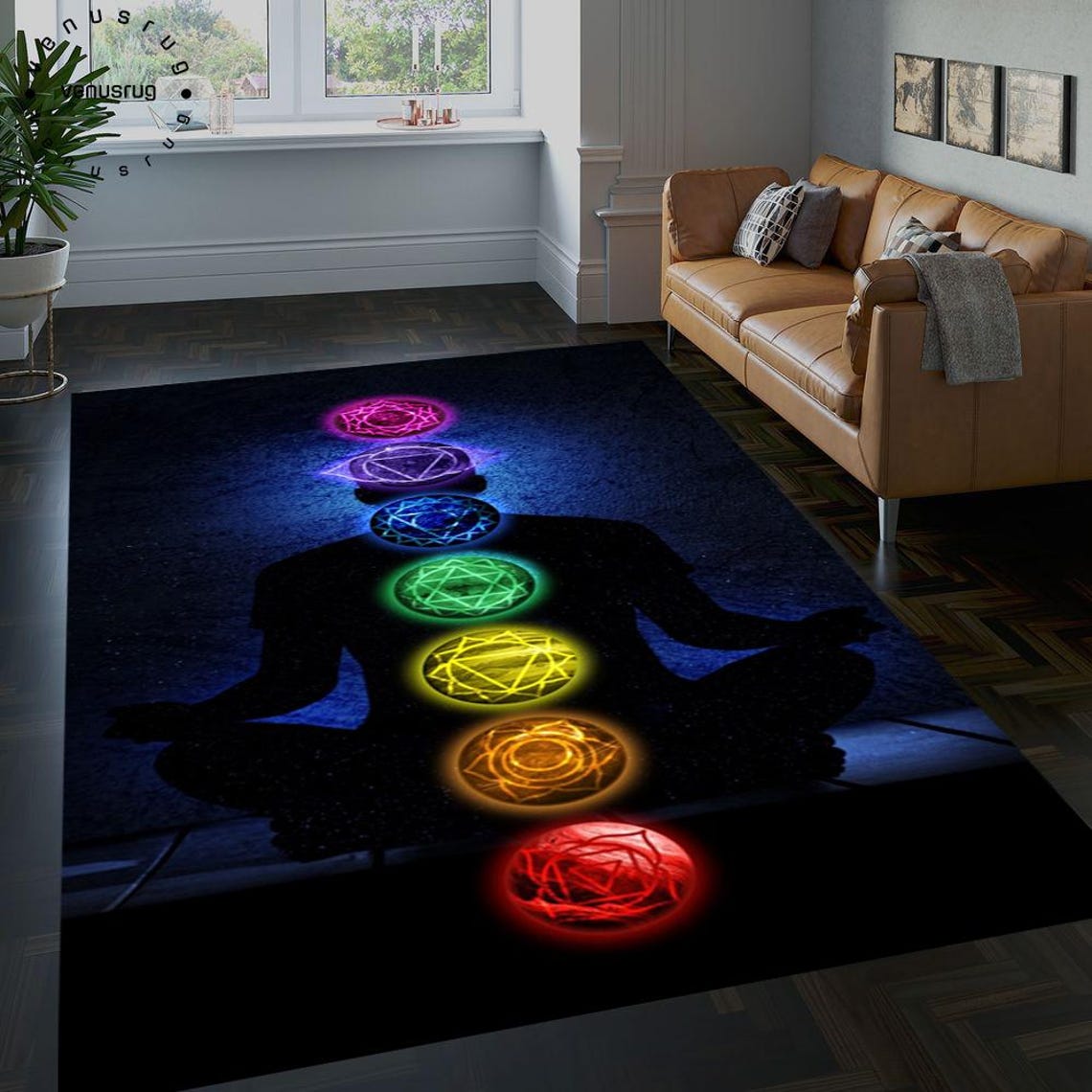 7 Chakras Rug,chakras Rug,chakra Decor,meditation Rug,yoga Mat,yoga ...