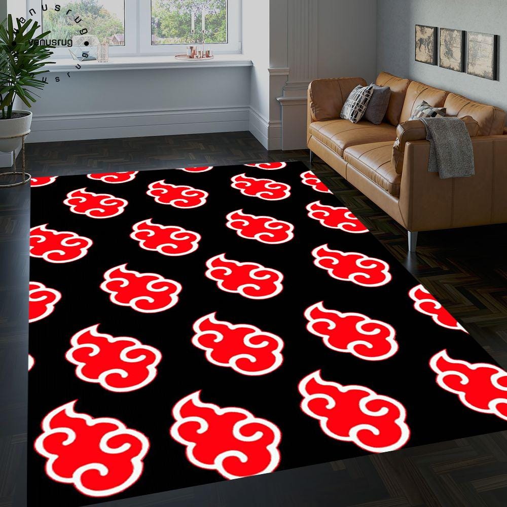 Japanese Rug,japanese Anime Rug, Red Cloud Doormat,cloud Rugs,custom ...