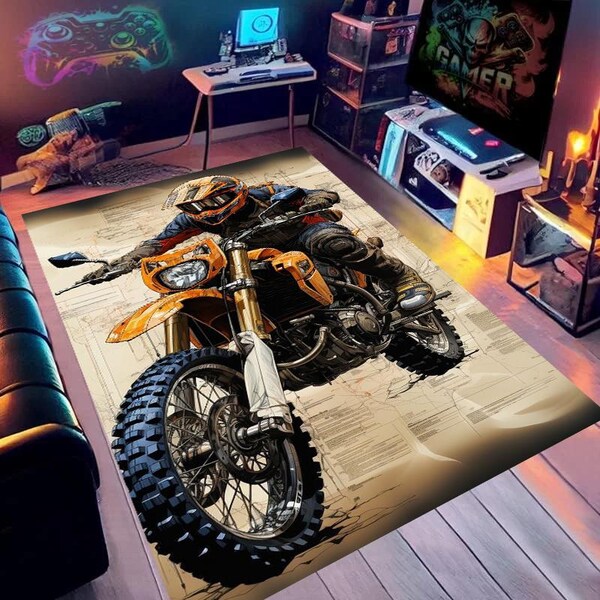 Motorcycle Rug - Etsy