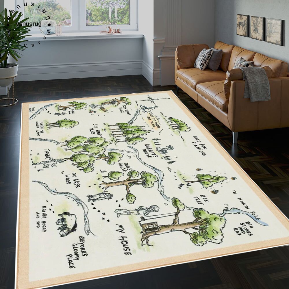 Pooh Map Area Rug,winnie the Pooh Map Rug,winnie the Pooh Area Rug ...