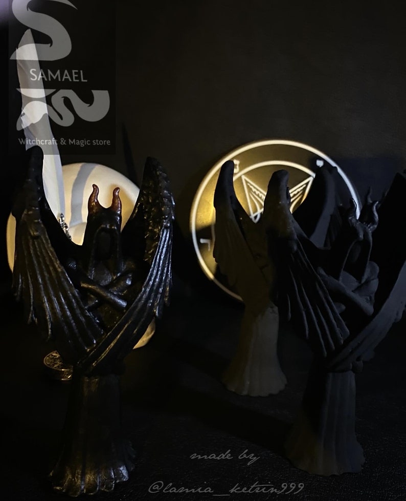 Dark Demon Altar Statue Lucifer Satan Leviathan Black Magic Witchcraft ...