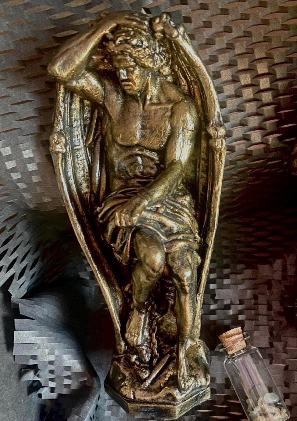 Lucifet Statue, Lucifer, Lucifer Altar Statue, Satan Statue, Occult ...