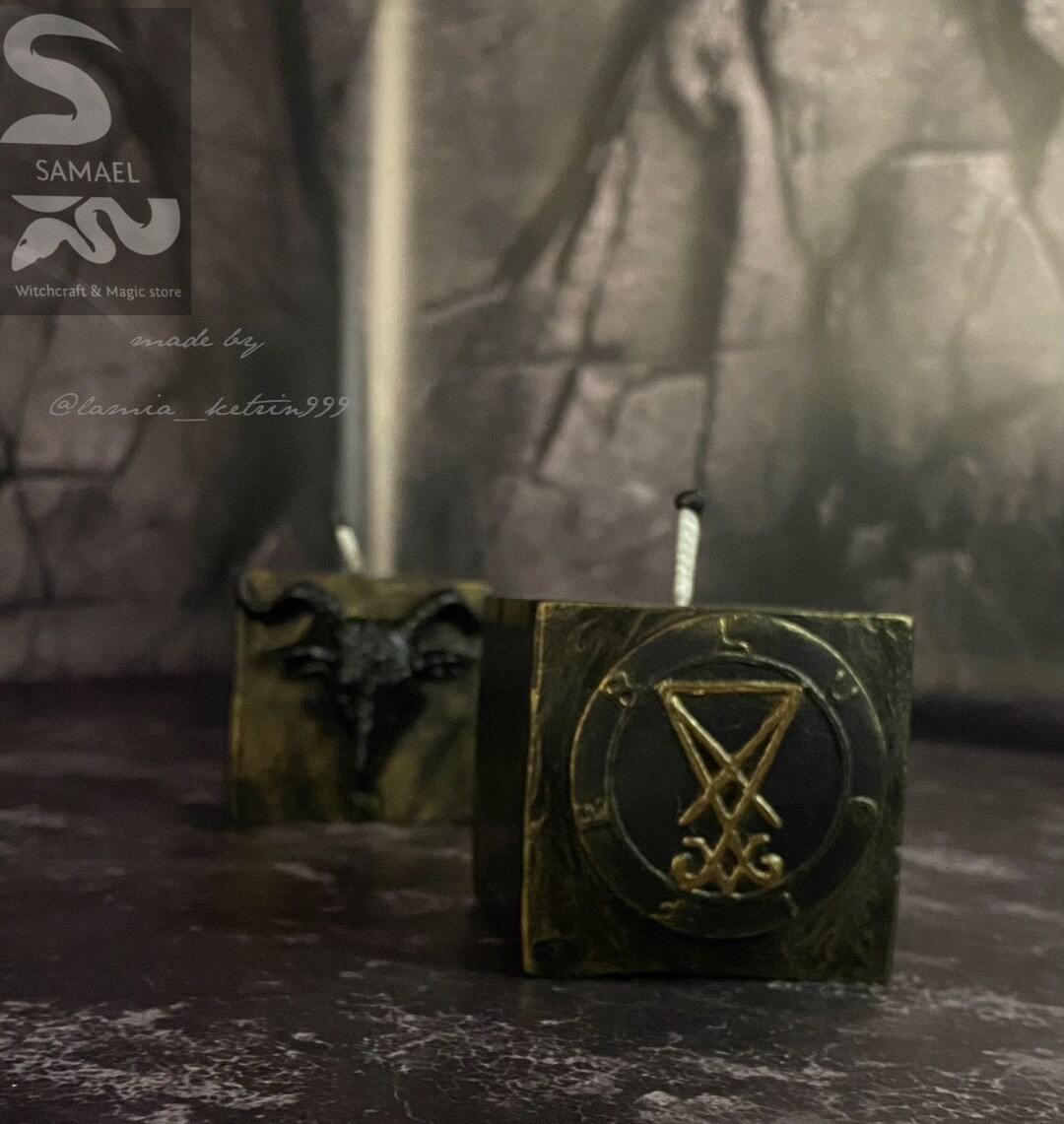 Candle Lucifer, Lucifer Statue, Leviathan, Satanism Altar of Lucifer ...