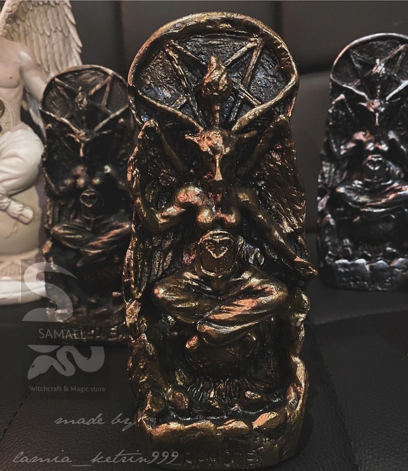 Baphomet Candlestick Devil Candle Satanic Ritual Witchcraft Samael ...