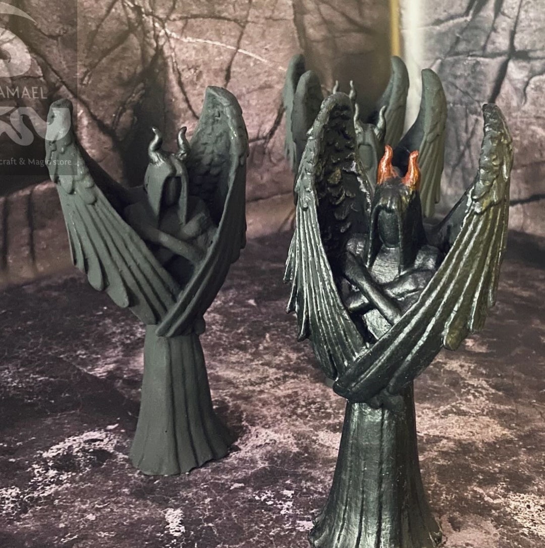 Dark Demon Altar Statue Lucifer Satan Leviathan Black Magic Witchcraft ...