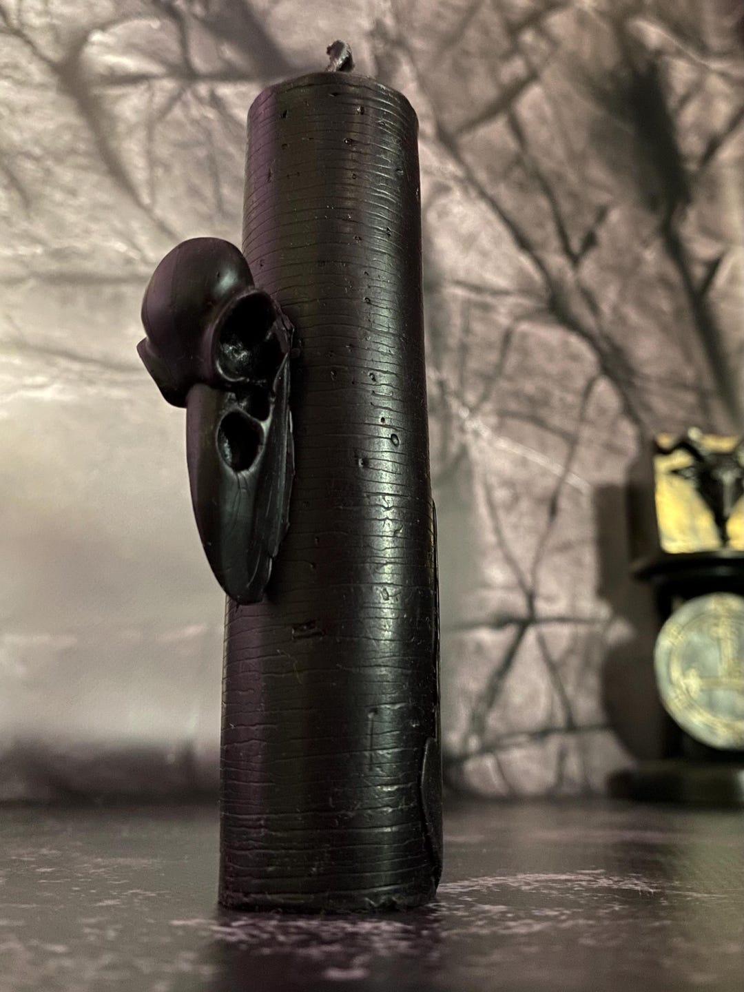 Crow Scull Candle Black Protect Ritual Black Magic Witchcraft - Etsy