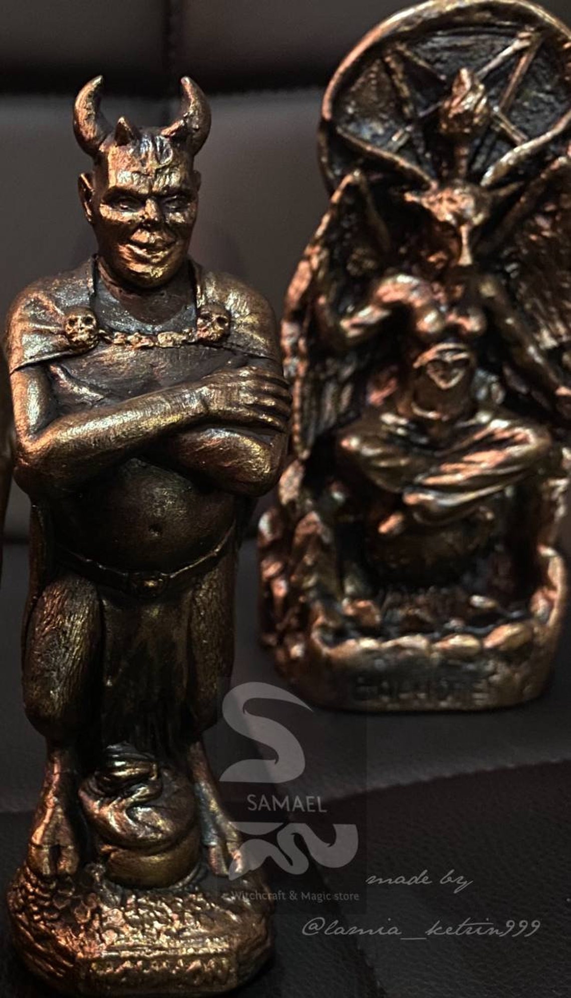 Mammon Statue Money Demon Gypsum Lucifer Demon , Leviathan, Satanism ...