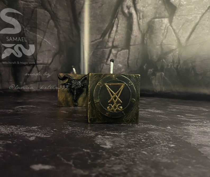 Candle Lucifer, Lucifer Statue, Leviathan, Satanism Altar of Lucifer ...