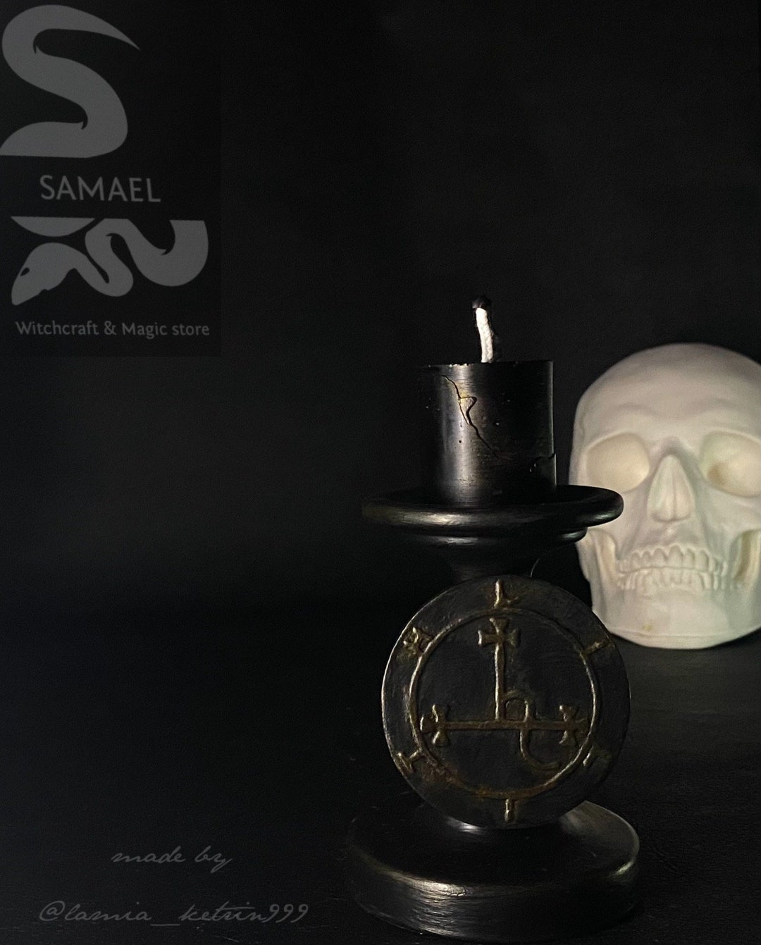 Candlestick Lilith Statue Wiccan Altar Love Ritual Satanism Female ...