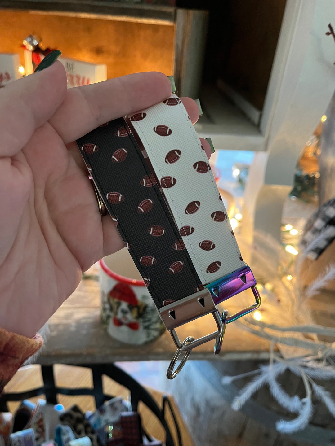 Football, Keychains, Teams, Faux Leather - Etsy