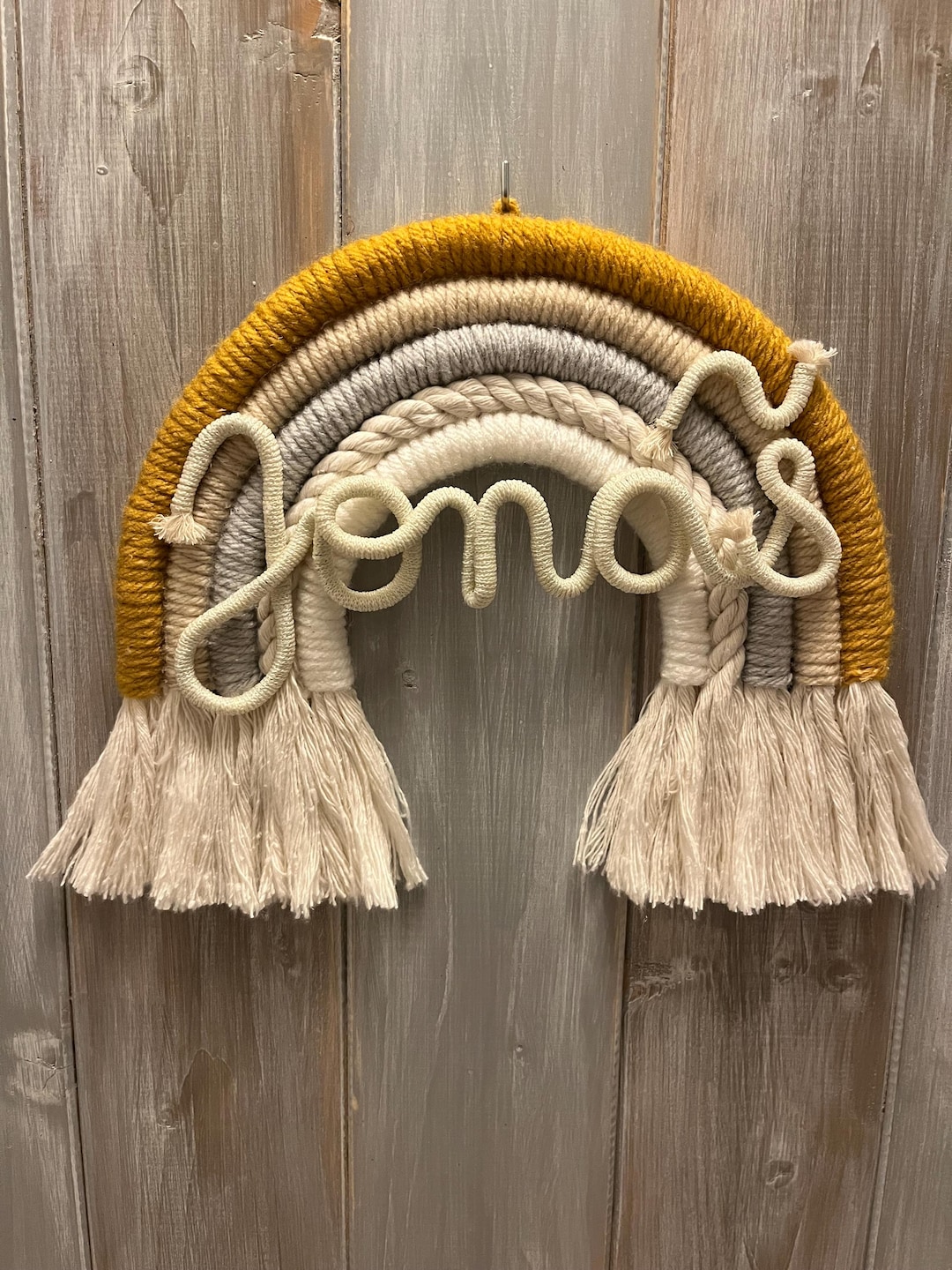 Personalised Rope Rainbow Name Sign - Custom Nursery & Playroom Decor ...