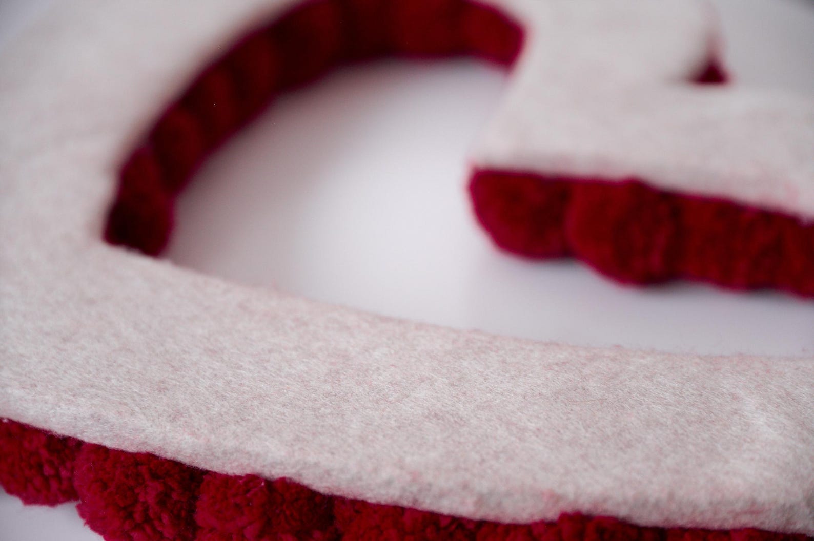 Personalized Pom-pom Red Heart Decor: Nursery, Wedding, Anniversary, or ...