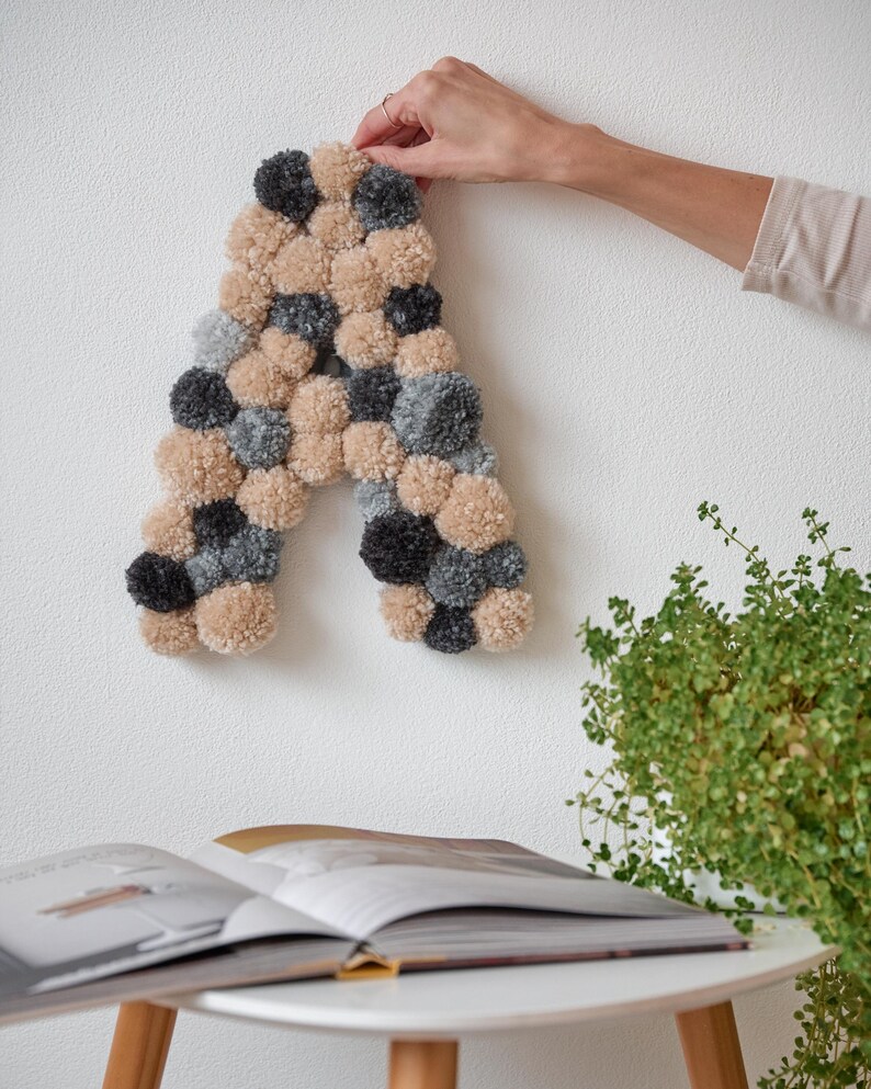 Personalised Pom-pom Letters / Wedding Wall Decor / New Baby Present ...
