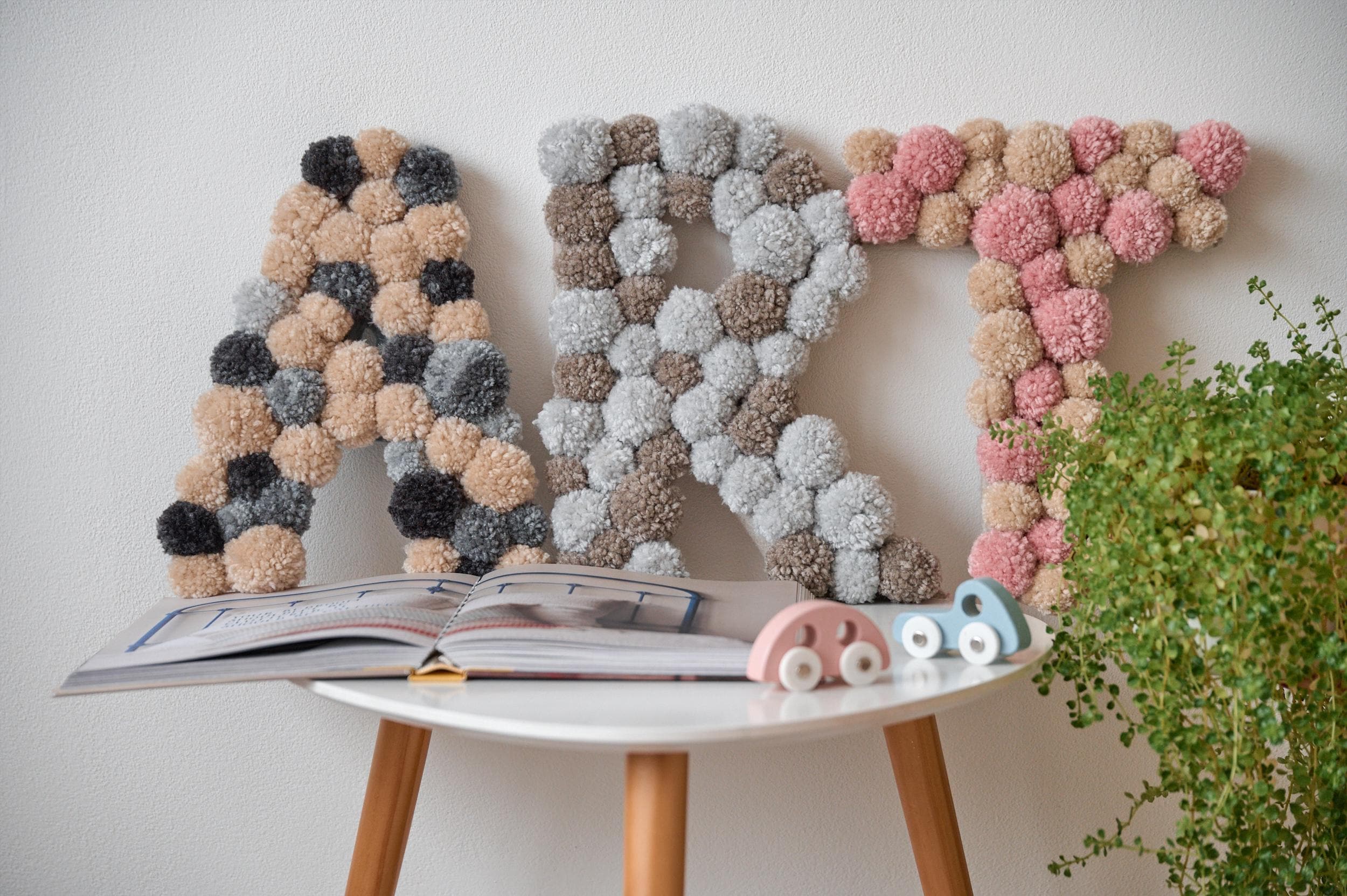 Personalised Pom-pom Letters / Wedding Wall Decor / New Baby Present ...
