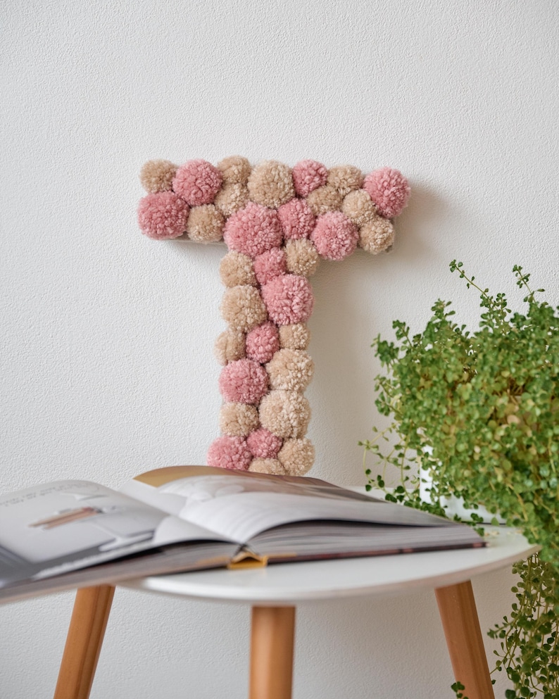 Personalised Pom-pom Letters / Wedding Wall Decor / New Baby Present ...