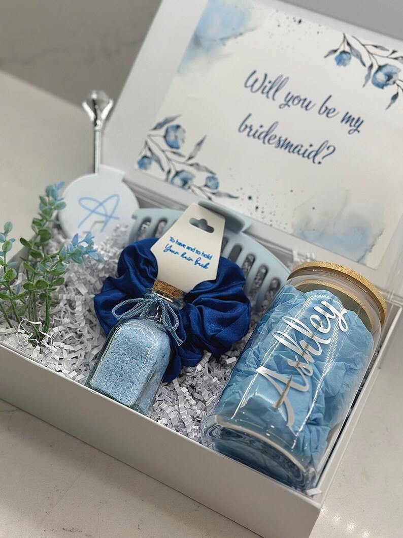 Sage Bridesmaid Proposal Gift Box, With Glass/champagne Tumbler and ...