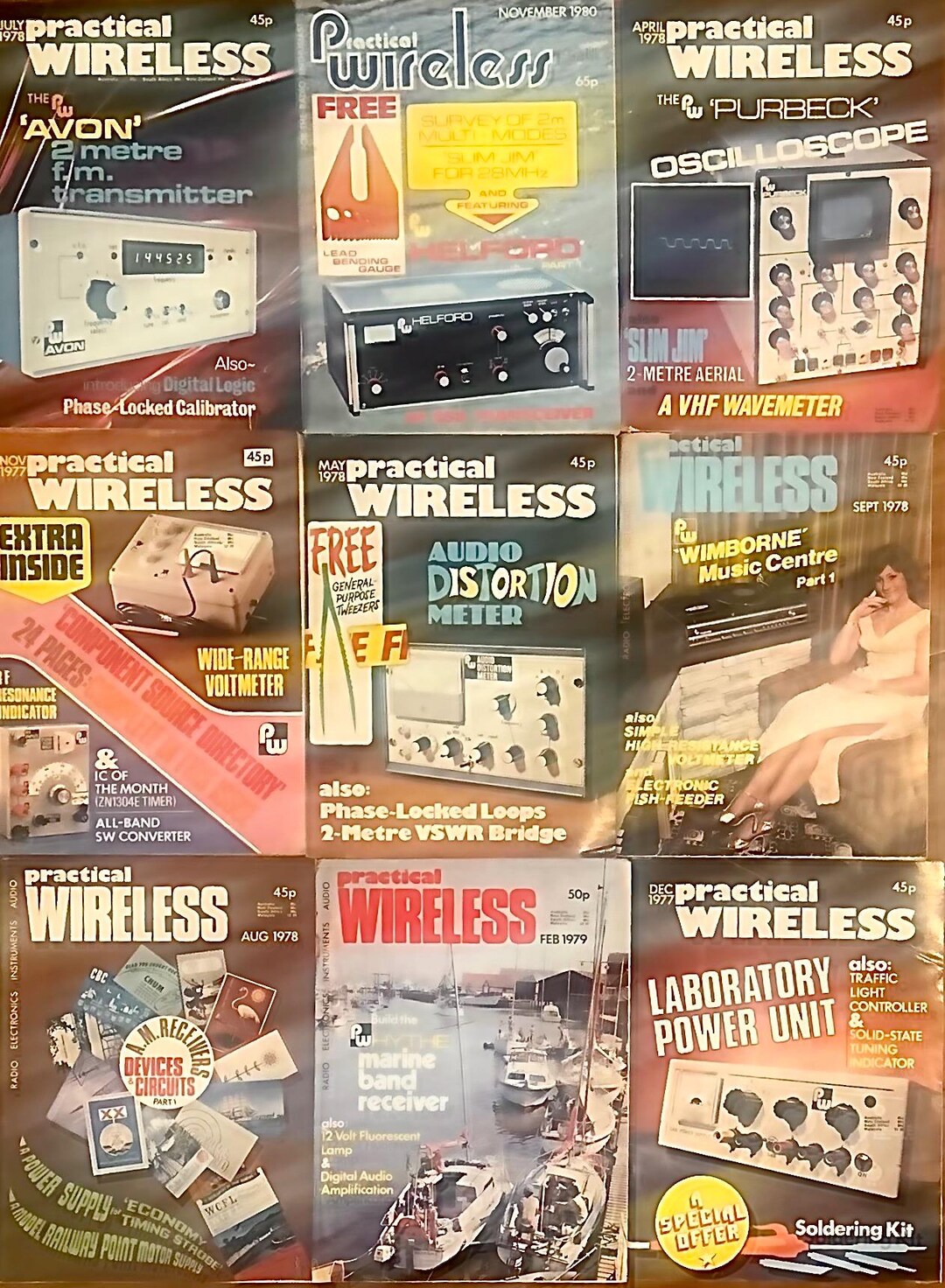 Vintage Practical Wireless Magazine Bundle X 9 - Radio Music Audio ...