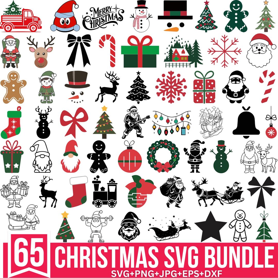 Christmas Svg Bundle, Christmas Invitations, Merry Christmas, Santa Svg ...