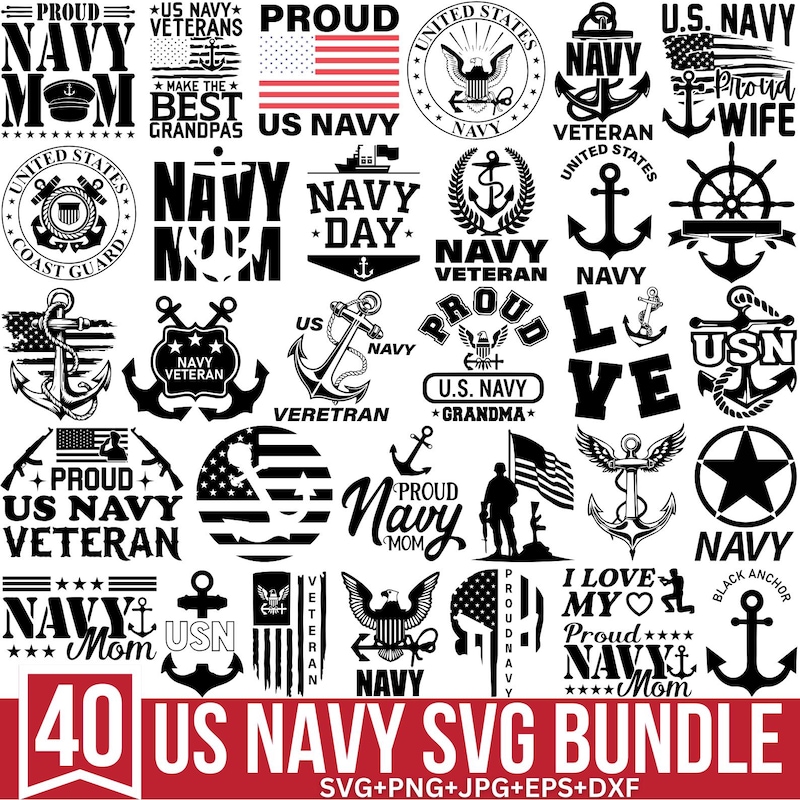 Navy Svg - Etsy