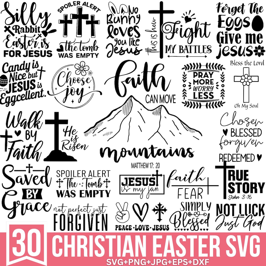 Christian Easter Svg Bundle, Easter Svg, Easter Religious Svg ...